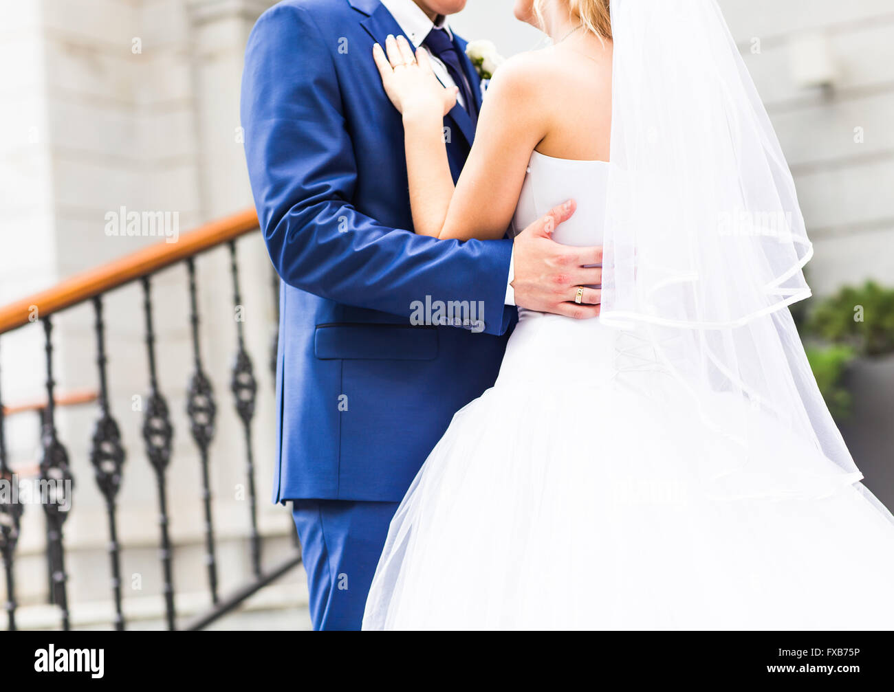 wedding couple hugging Stock Photo - Alamy