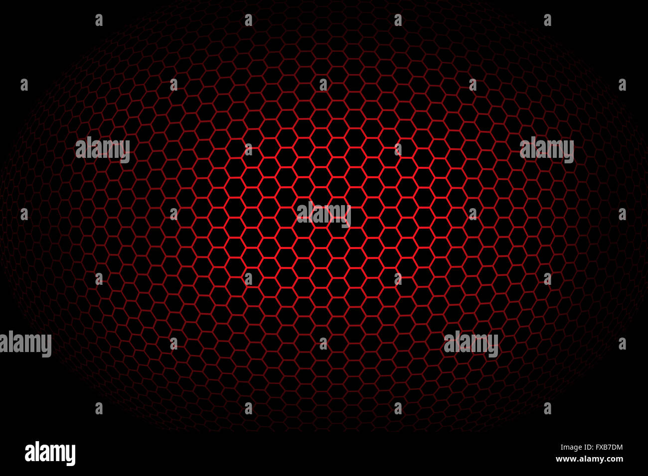 Background with red spherical octagonal grid. Illustration Stock Photo ...