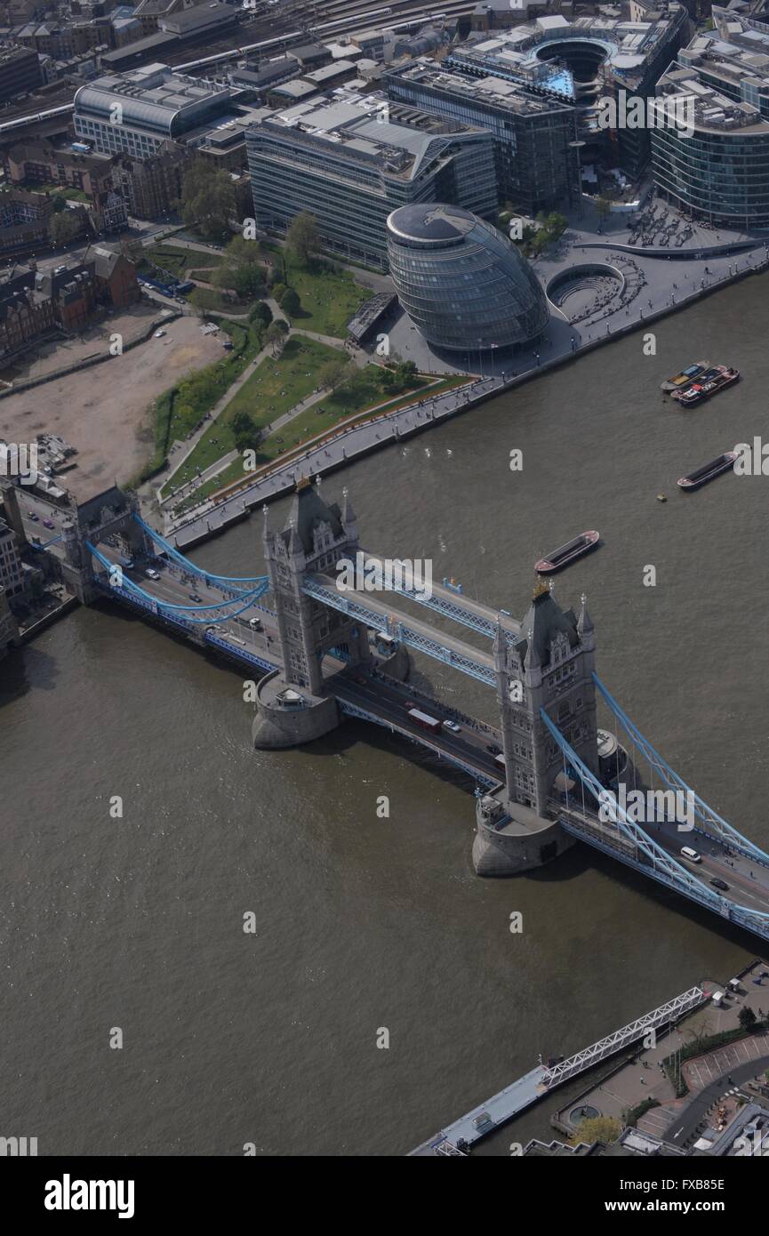 Tower Bridge and City hall from above Stock Photo - Alamy