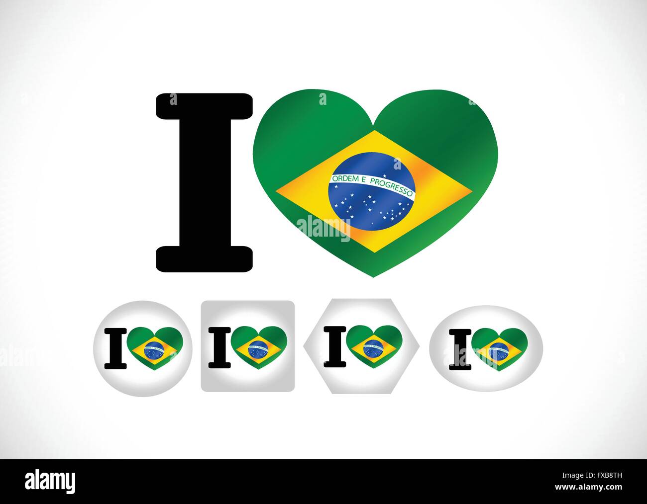 Brazil flag theme idea design Stock Vector Image & Art - Alamy