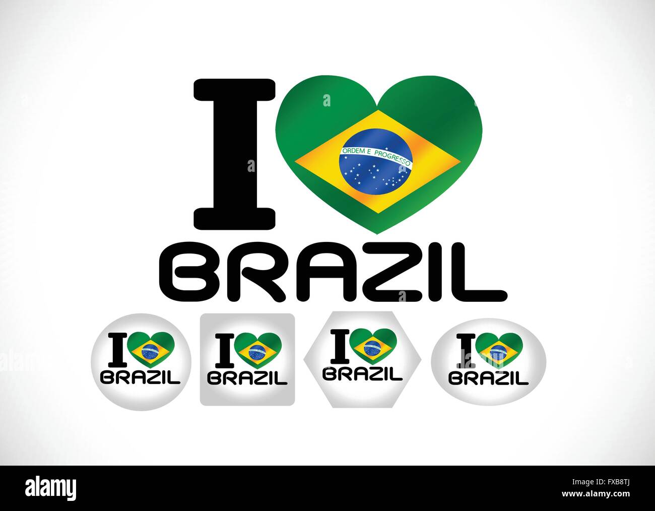 Brazil flag theme idea design Stock Vector Image & Art - Alamy