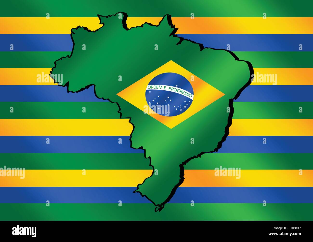Brazil flag theme idea design Stock Vector Image & Art - Alamy