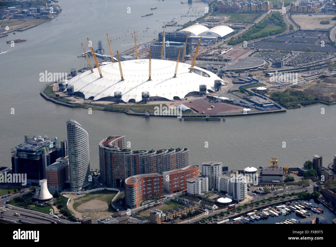 Sky view of The o2 Arena in London Greenwich Stock Photo - Alamy