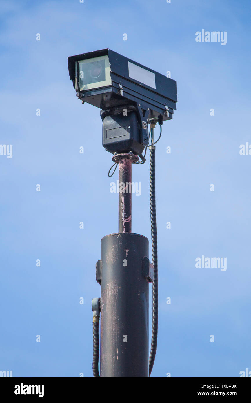 CCTV Camera in Tall Post Stock Photo - Alamy