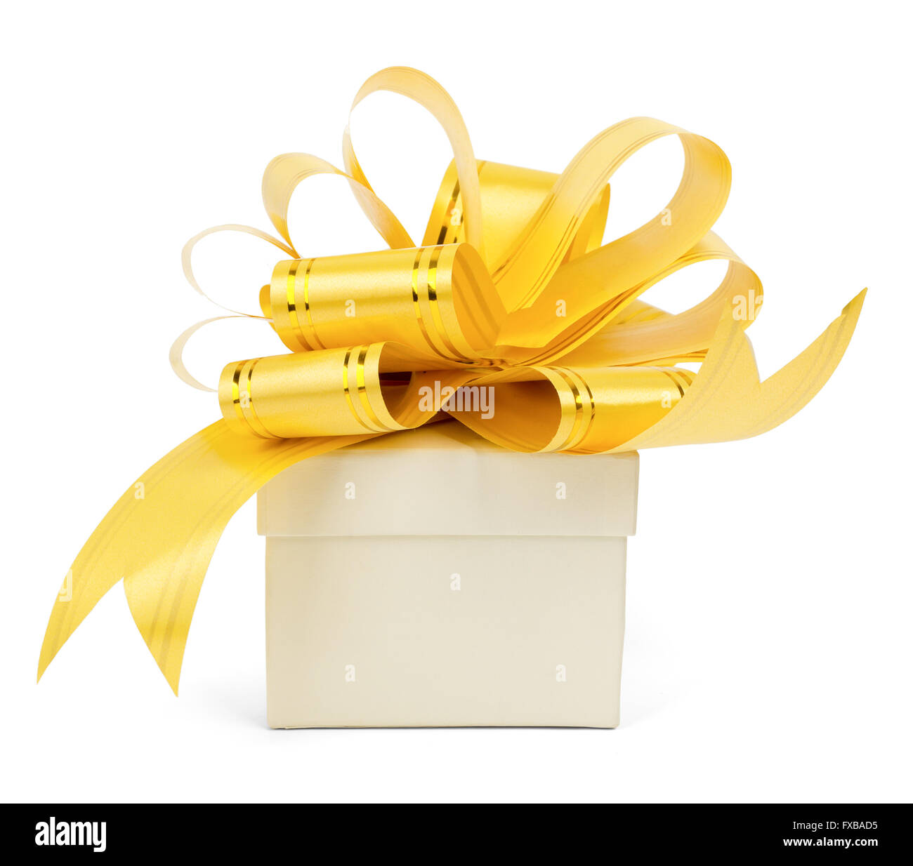 Gift box with ribbon Stock Photo - Alamy