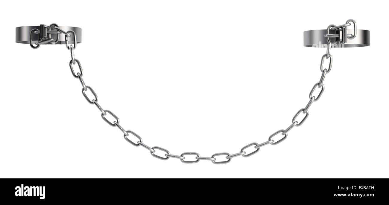 Cuffs with chain Stock Photo - Alamy