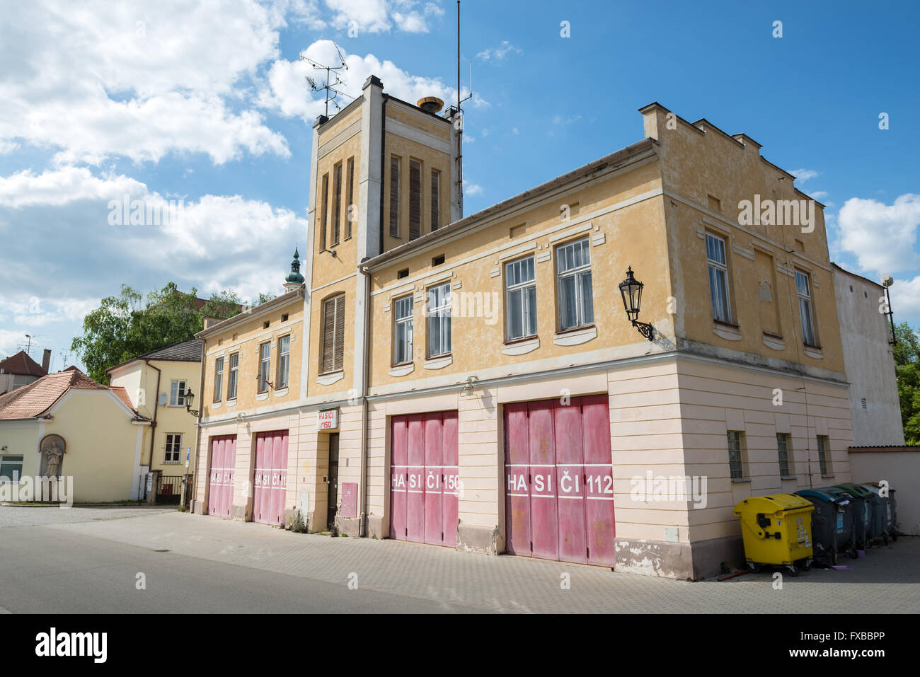 fire station in Mikulov town, Moravia region, Czech Republic Stock ...