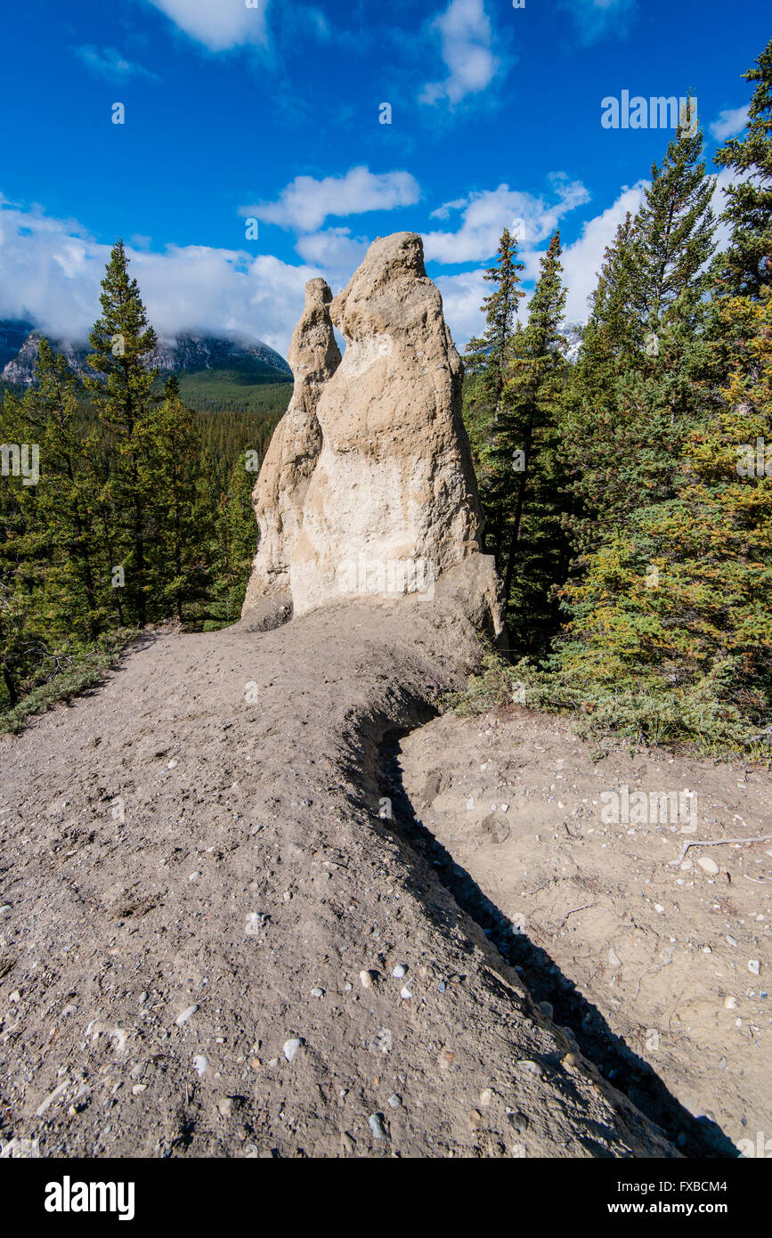 View of the Bow River Valley, Hoodoos Viewpoint, Banff National Park ...
