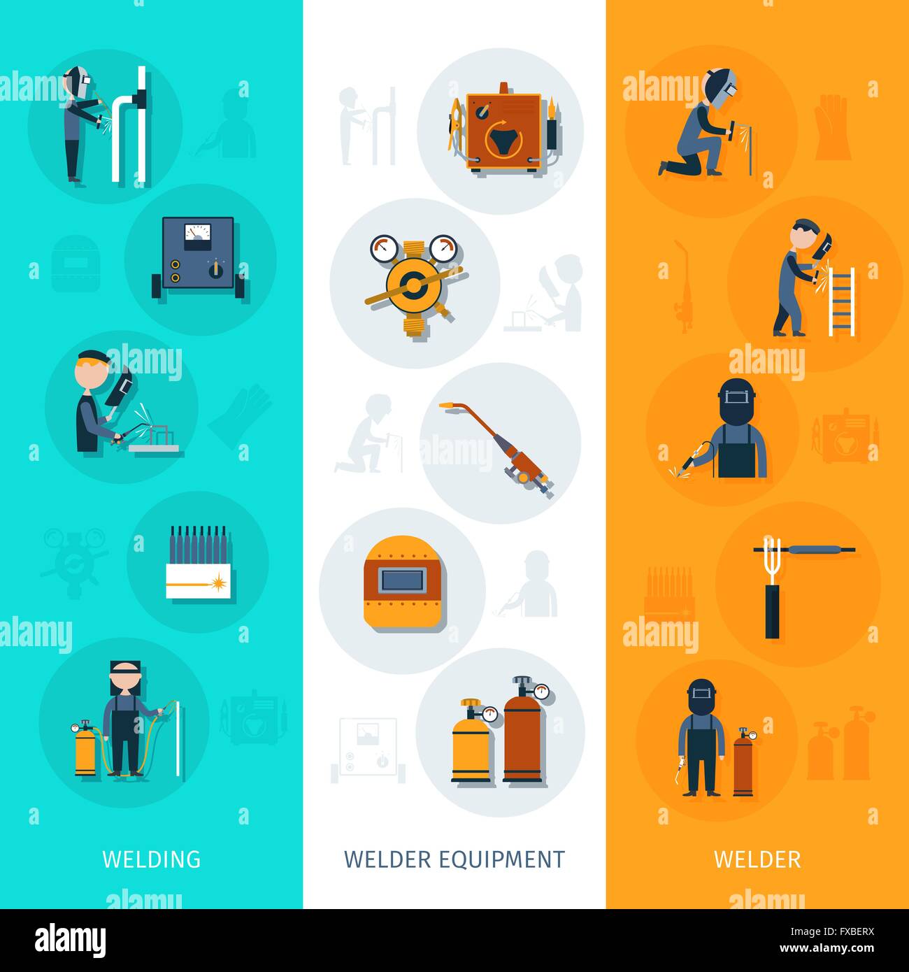 Welder Banner Vertical Stock Vector Image & Art - Alamy