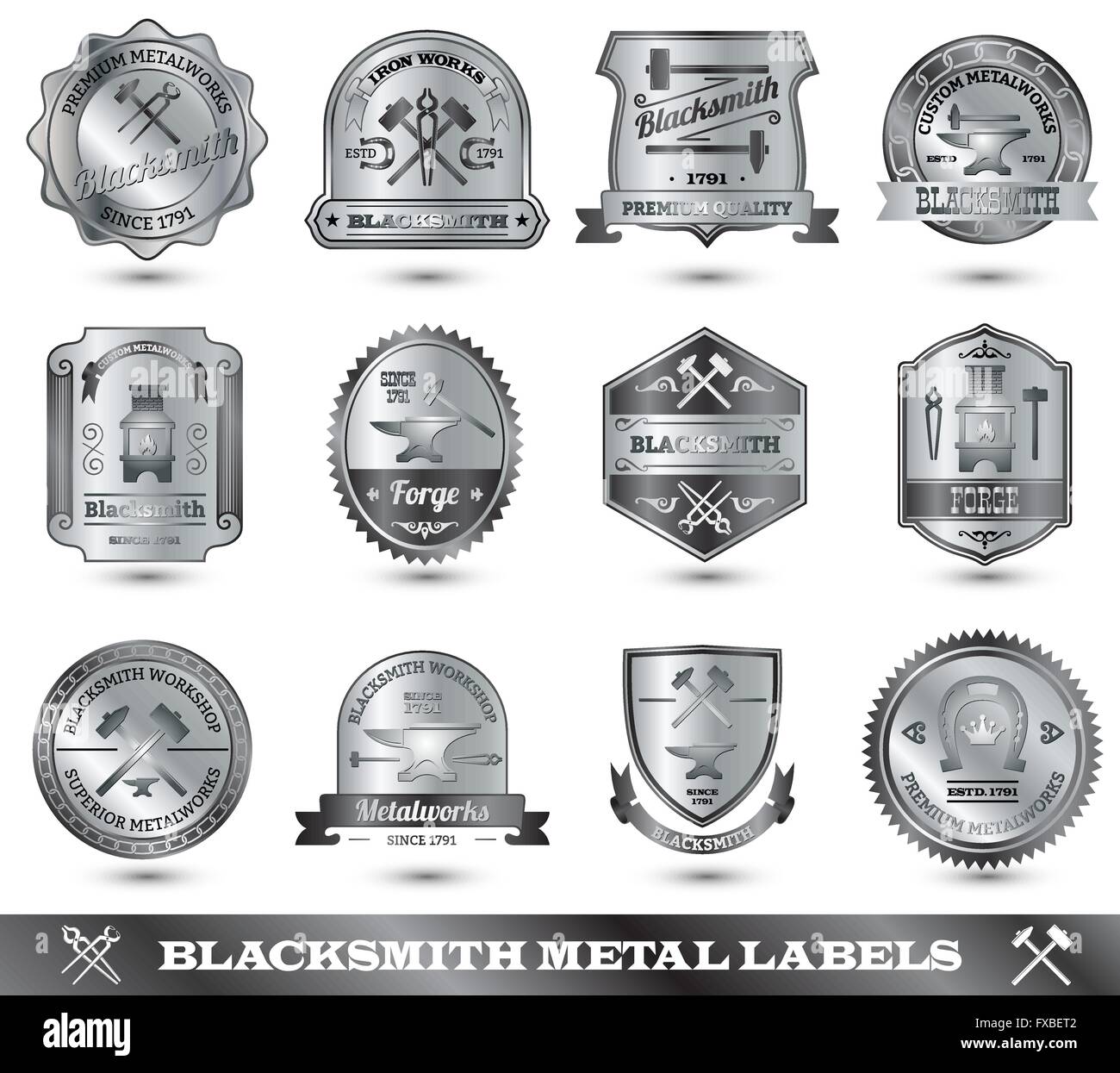 Blacksmith Metal Label Stock Vector Image & Art - Alamy