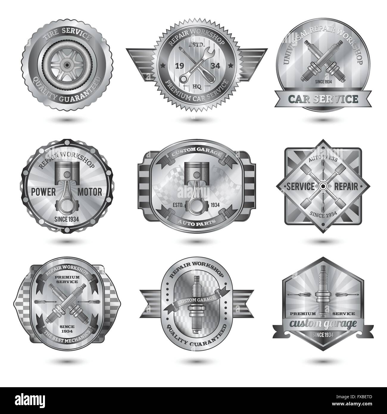 Repair workshop premium car Stock Vector Images - Alamy