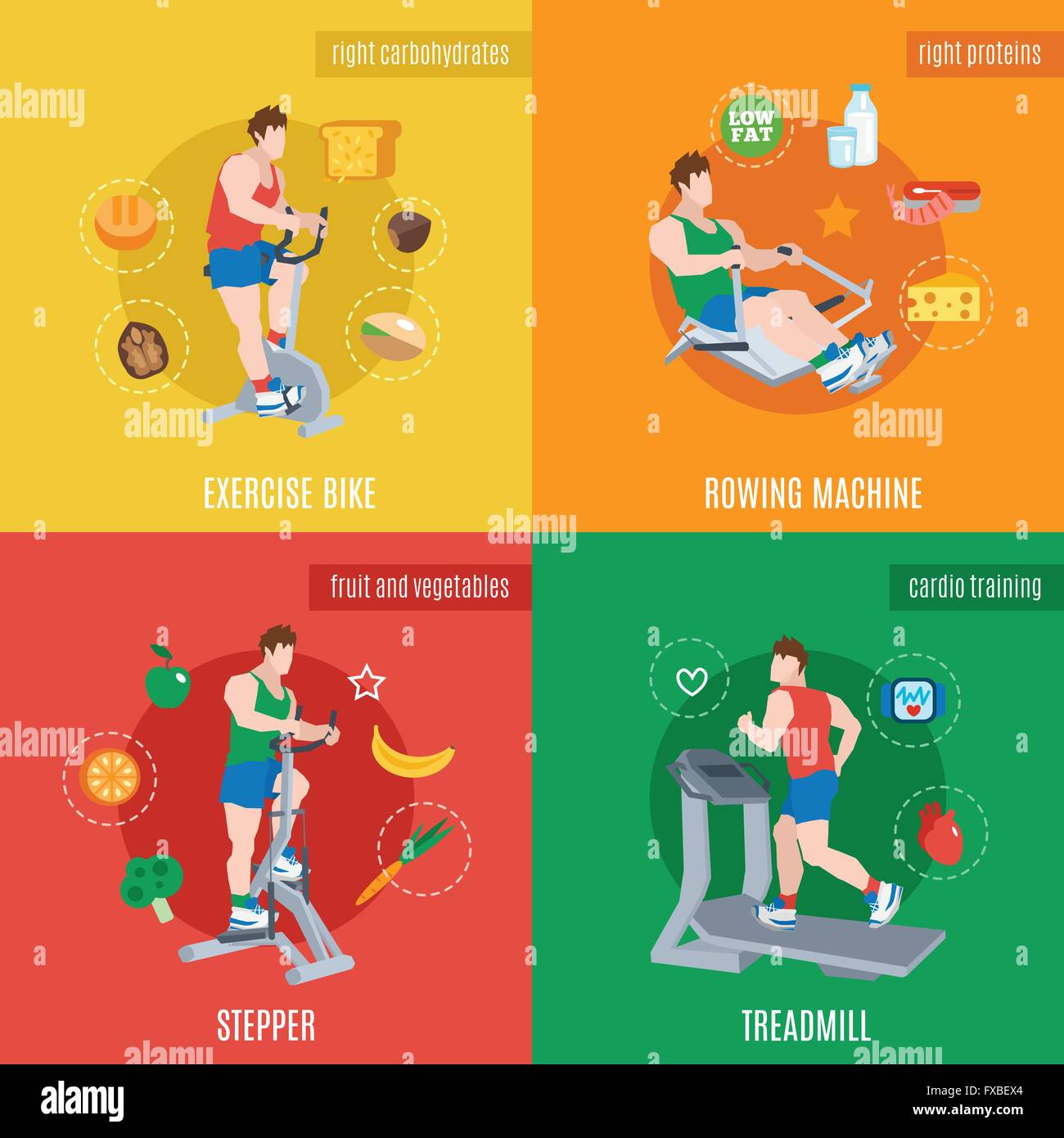 Running machines Stock Vector Images - Alamy