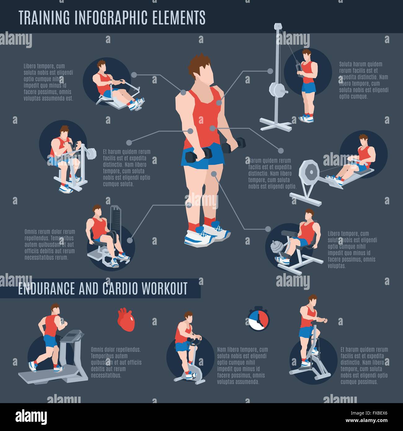 Exercise Machines Infographics Stock Vector Image & Art - Alamy