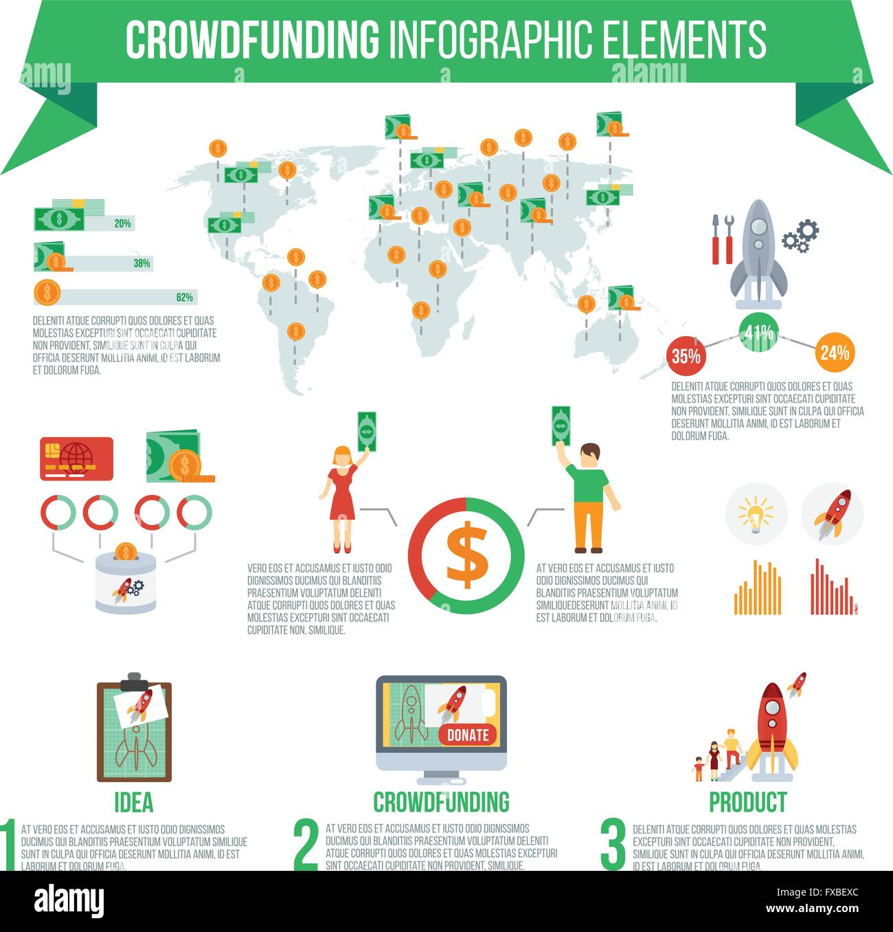 Crowdfunding infographic hi-res stock photography and images - Alamy