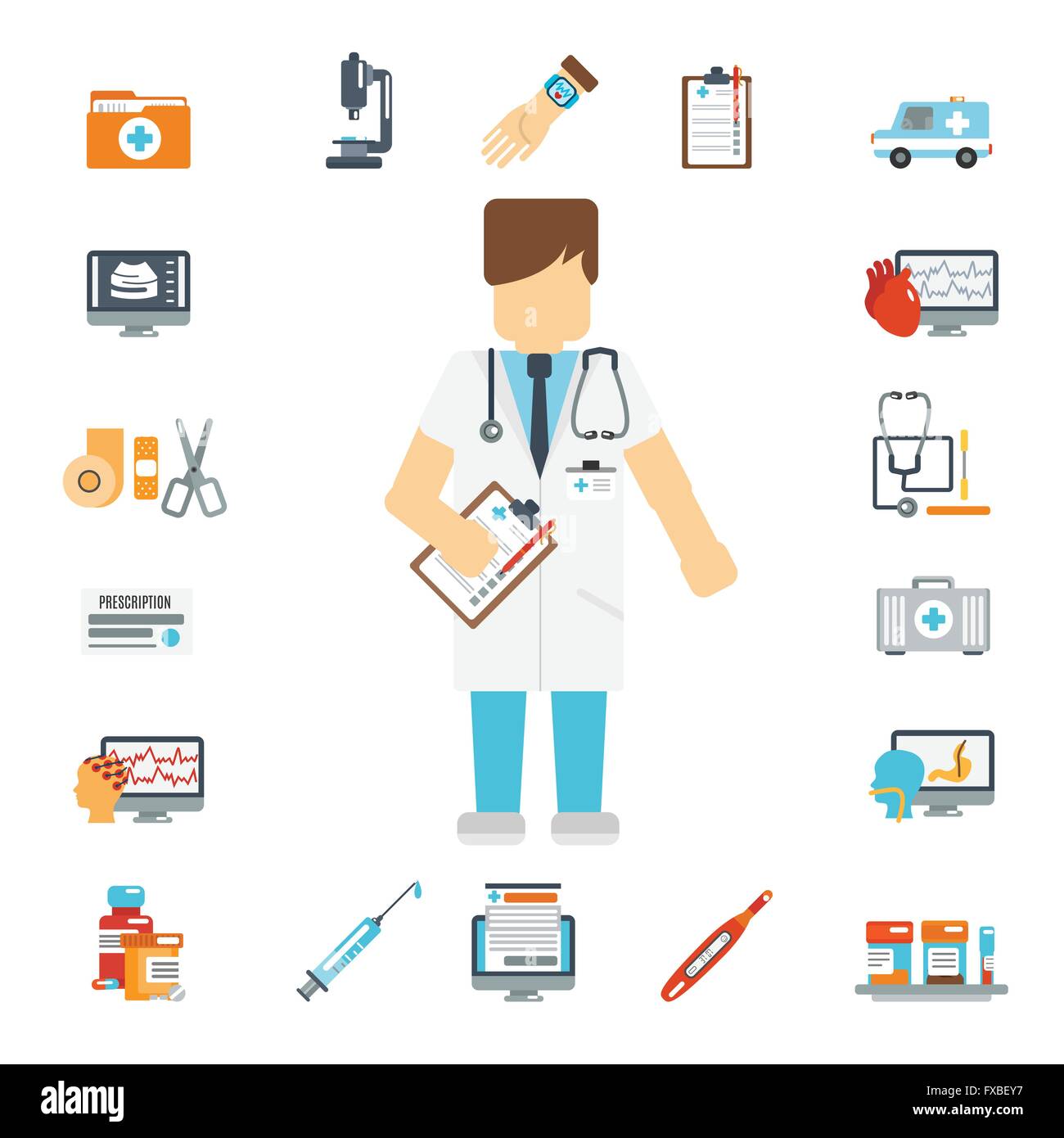 Doctor patient test results Stock Vector Images - Alamy