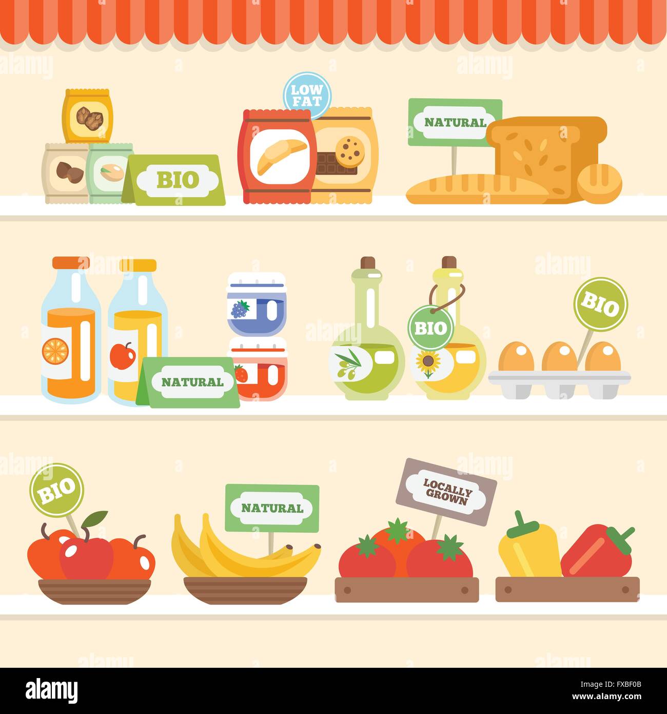 Cheese shelf supermarket Stock Vector Images - Alamy