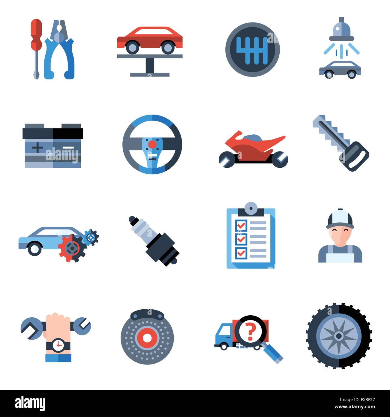 Car Repair Icons Stock Vector Image & Art - Alamy