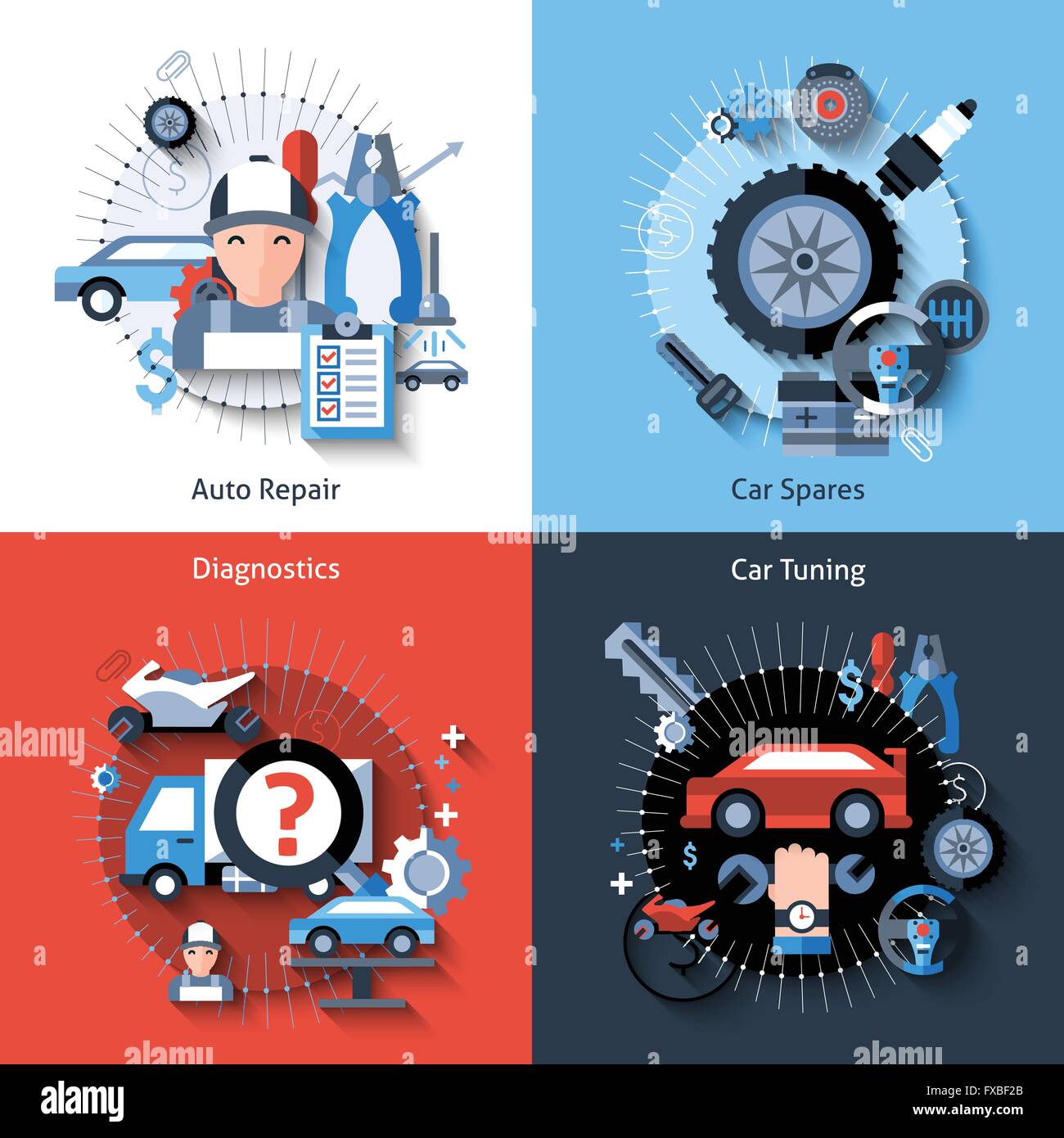 Set tools car repair Stock Vector Images - Alamy