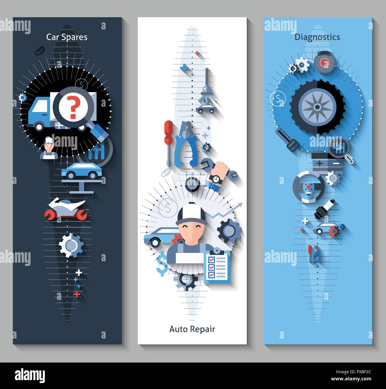 Car Repair Banners Vertical Stock Vector Image & Art - Alamy