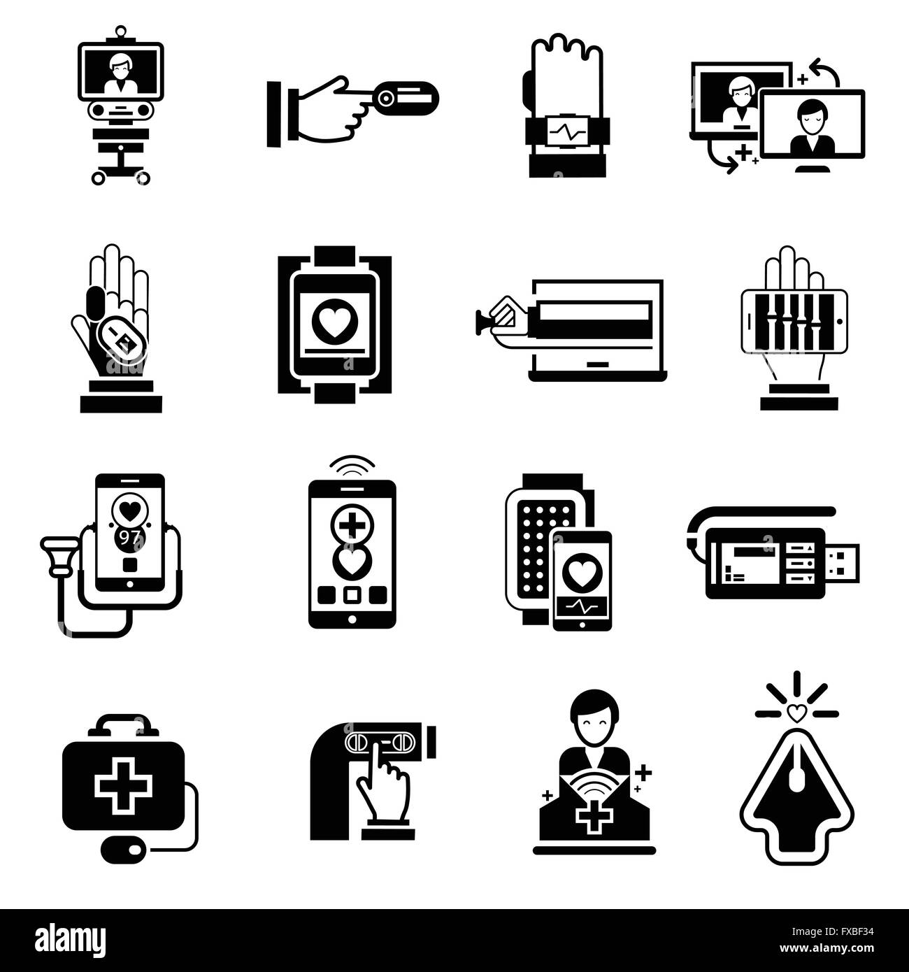 Digital health consultation Black and White Stock Photos & Images - Alamy