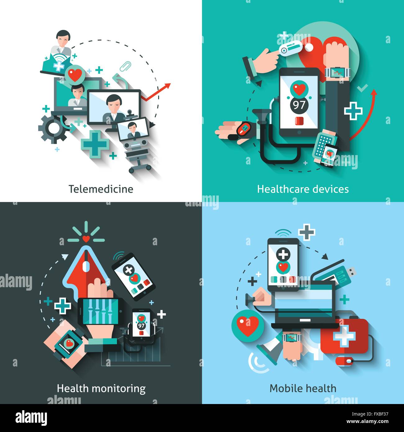 Digital Medicine Set Stock Vector Image & Art - Alamy