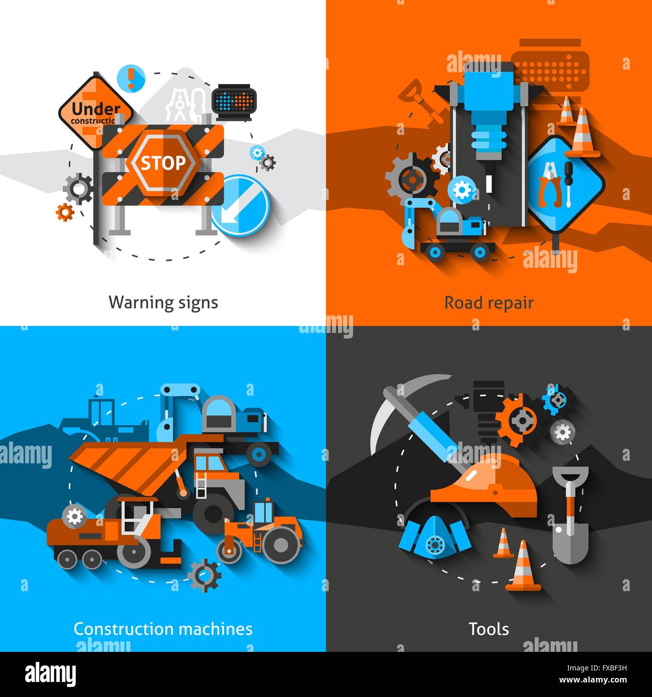 Machines road service Stock Vector Images - Alamy