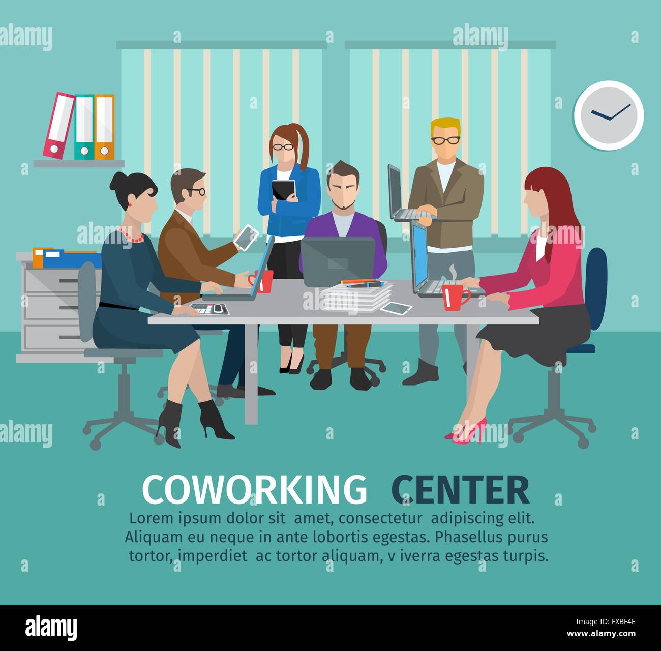 Coworking Center Concept Stock Vector Image & Art - Alamy