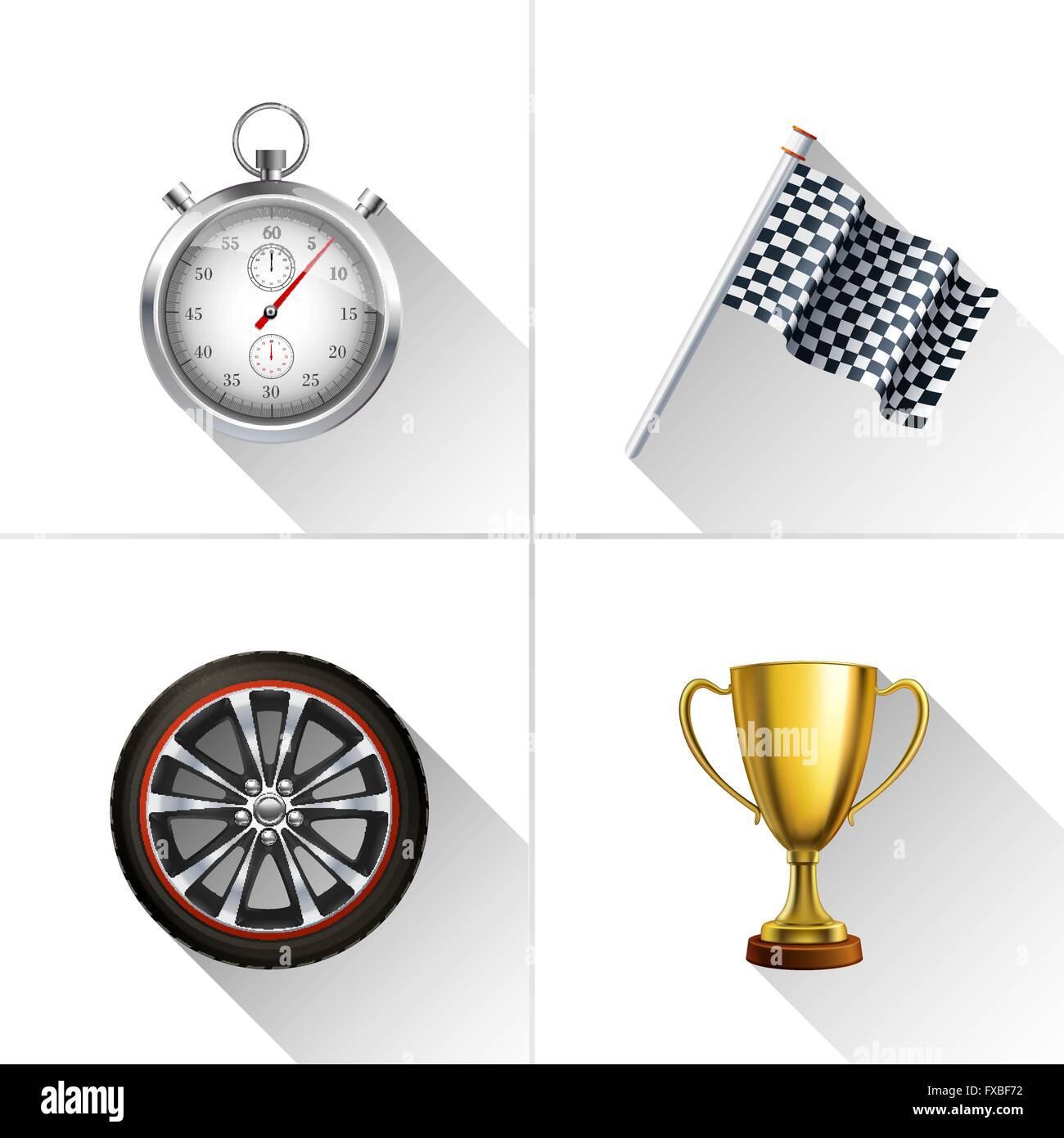 Racing Icons Set Stock Vector Image & Art - Alamy
