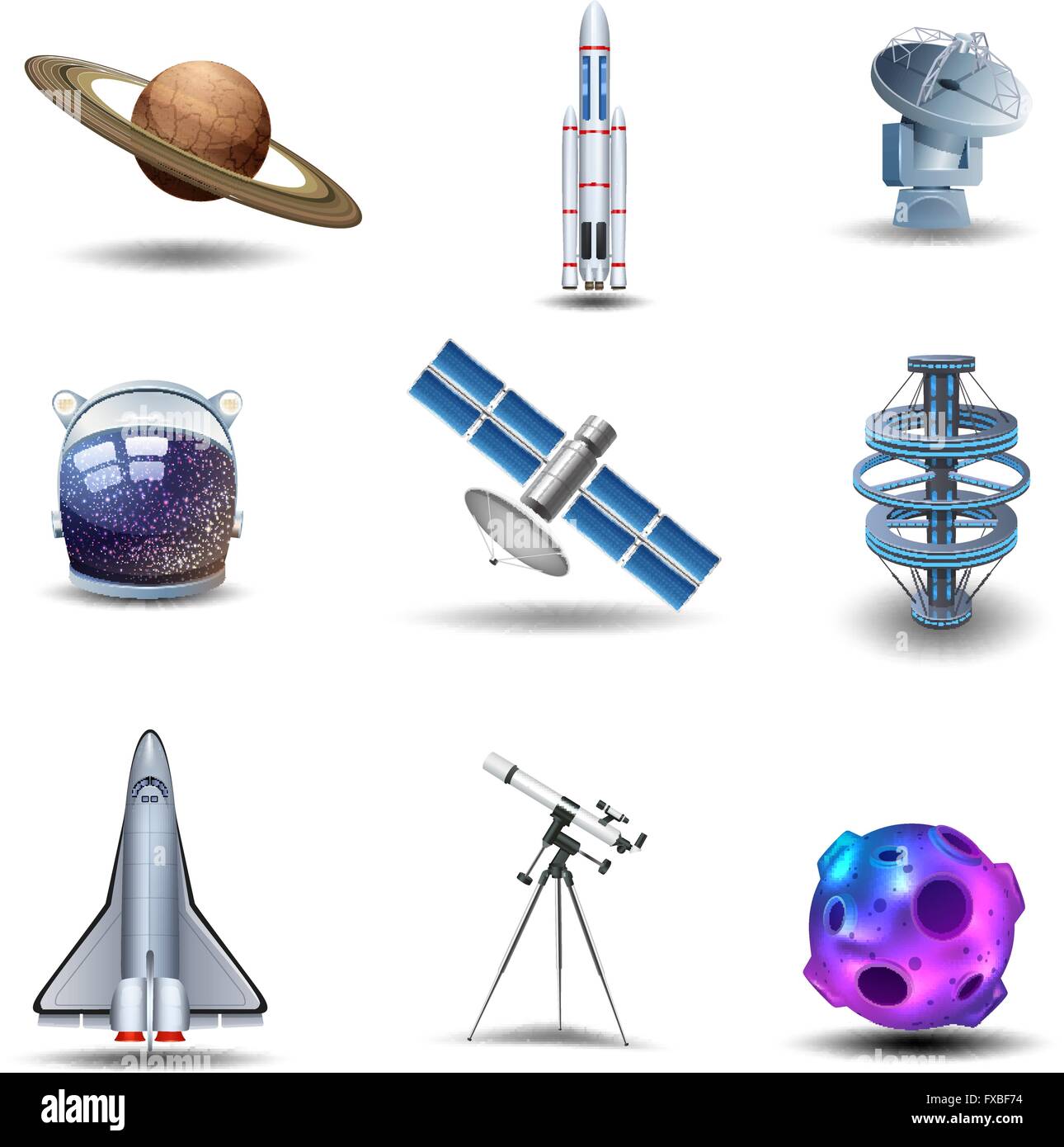 Space Icons Set Stock Vector Image & Art - Alamy