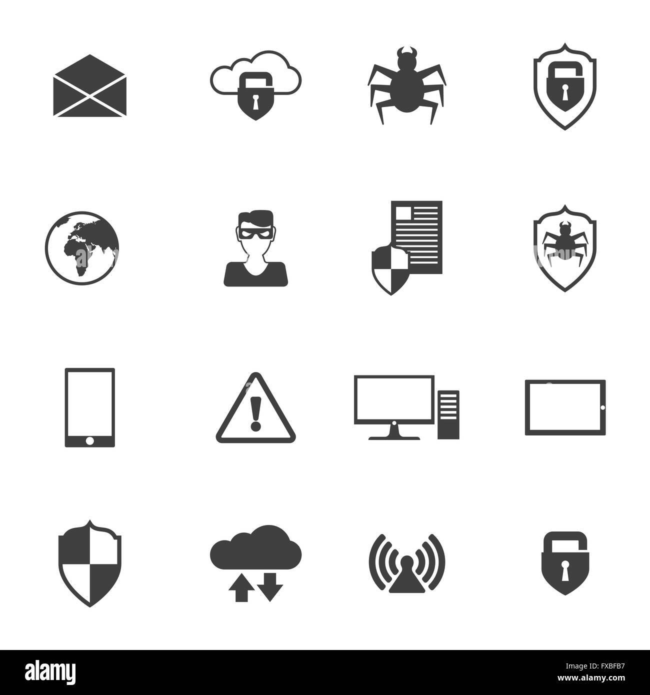 Network Security Icons Stock Vector Image & Art - Alamy