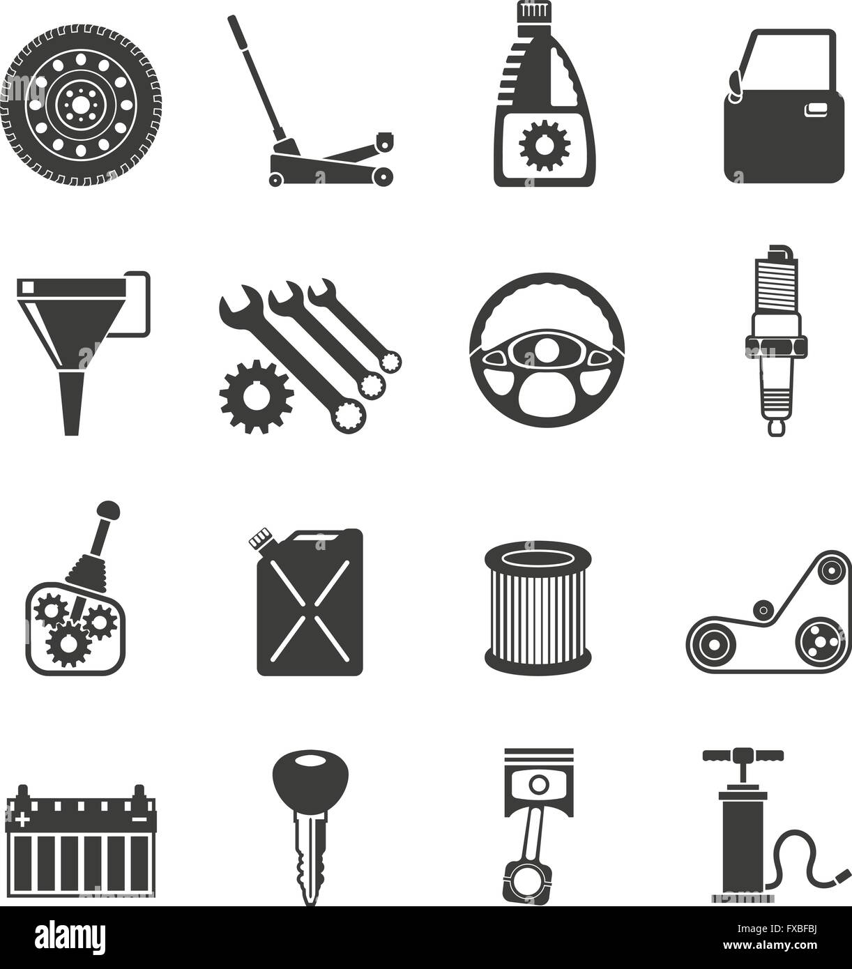 Computer parts icons black hi-res stock photography and images - Alamy