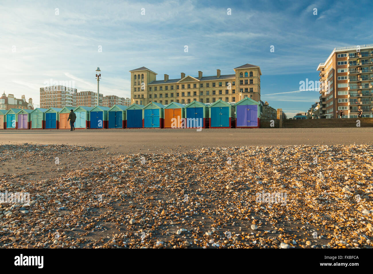 Colourful beach huts in Hove, East Sussex, England Stock Photo - Alamy