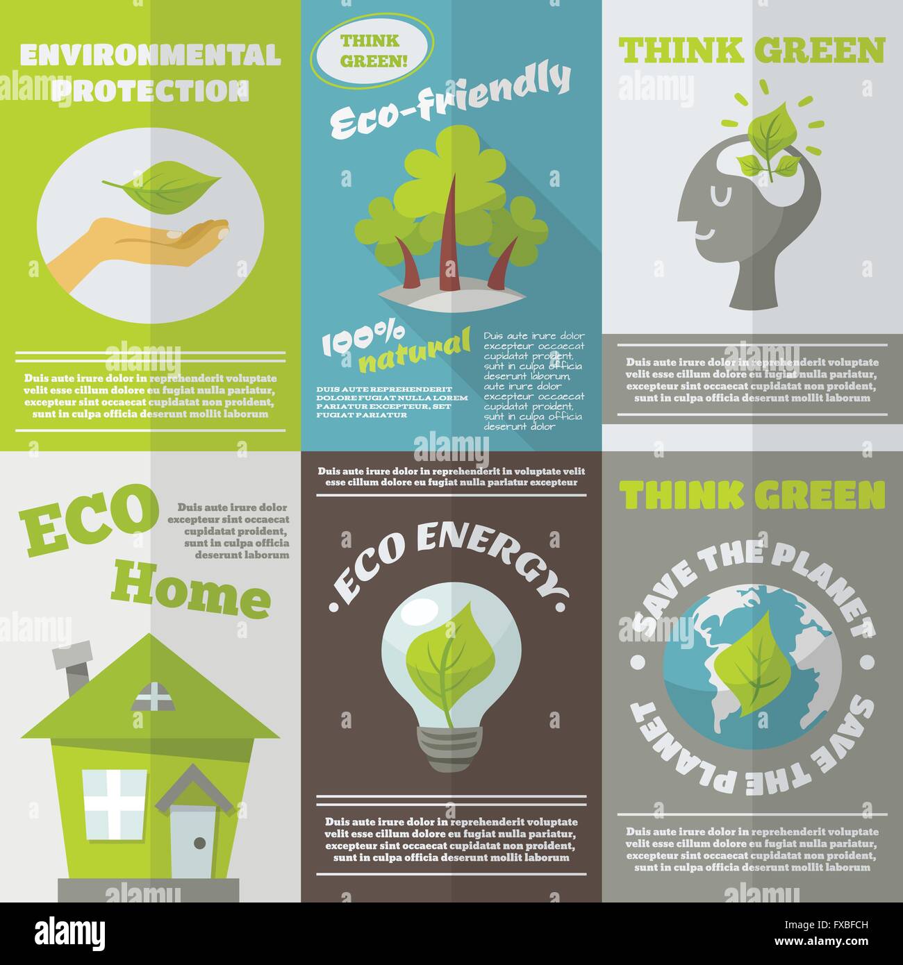 Think green poster design template vector hi-res stock photography and ...