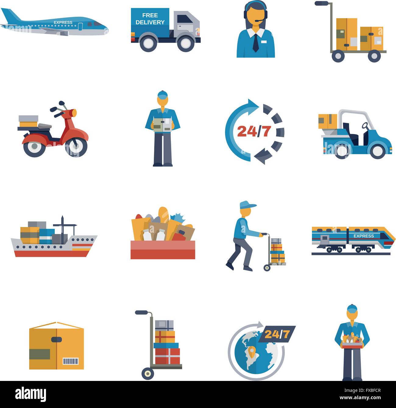 Gift delivery service icons Stock Vector Images - Alamy