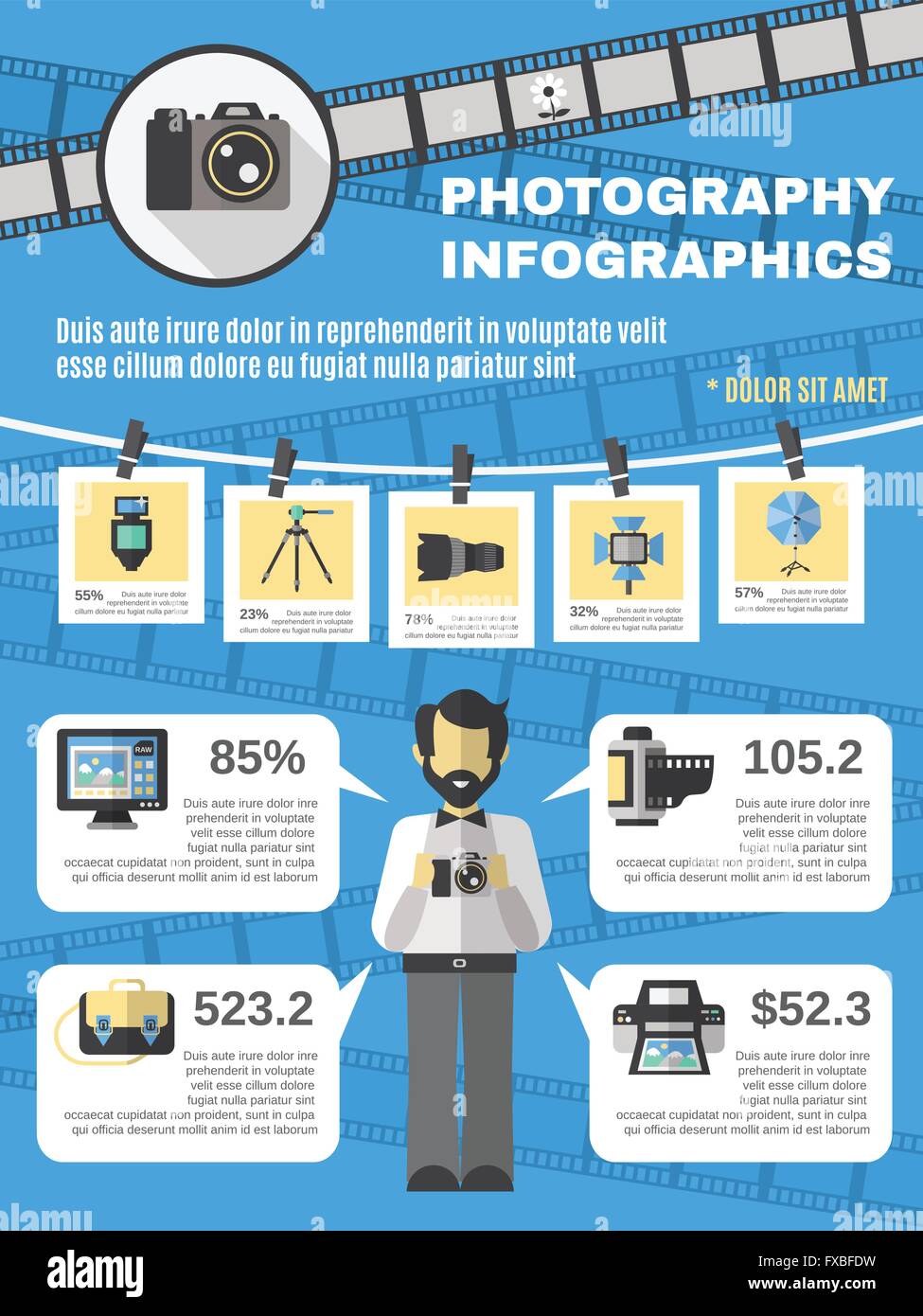 Photography Infographics Set Stock Vector Image & Art - Alamy