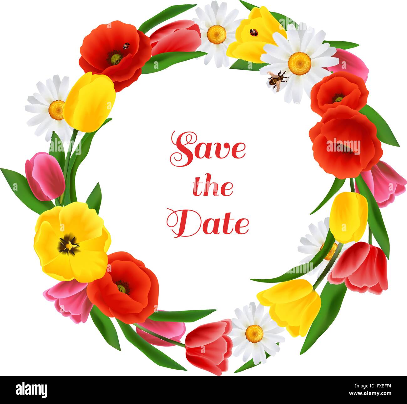 Frame tulip flowers Stock Vector Images - Alamy