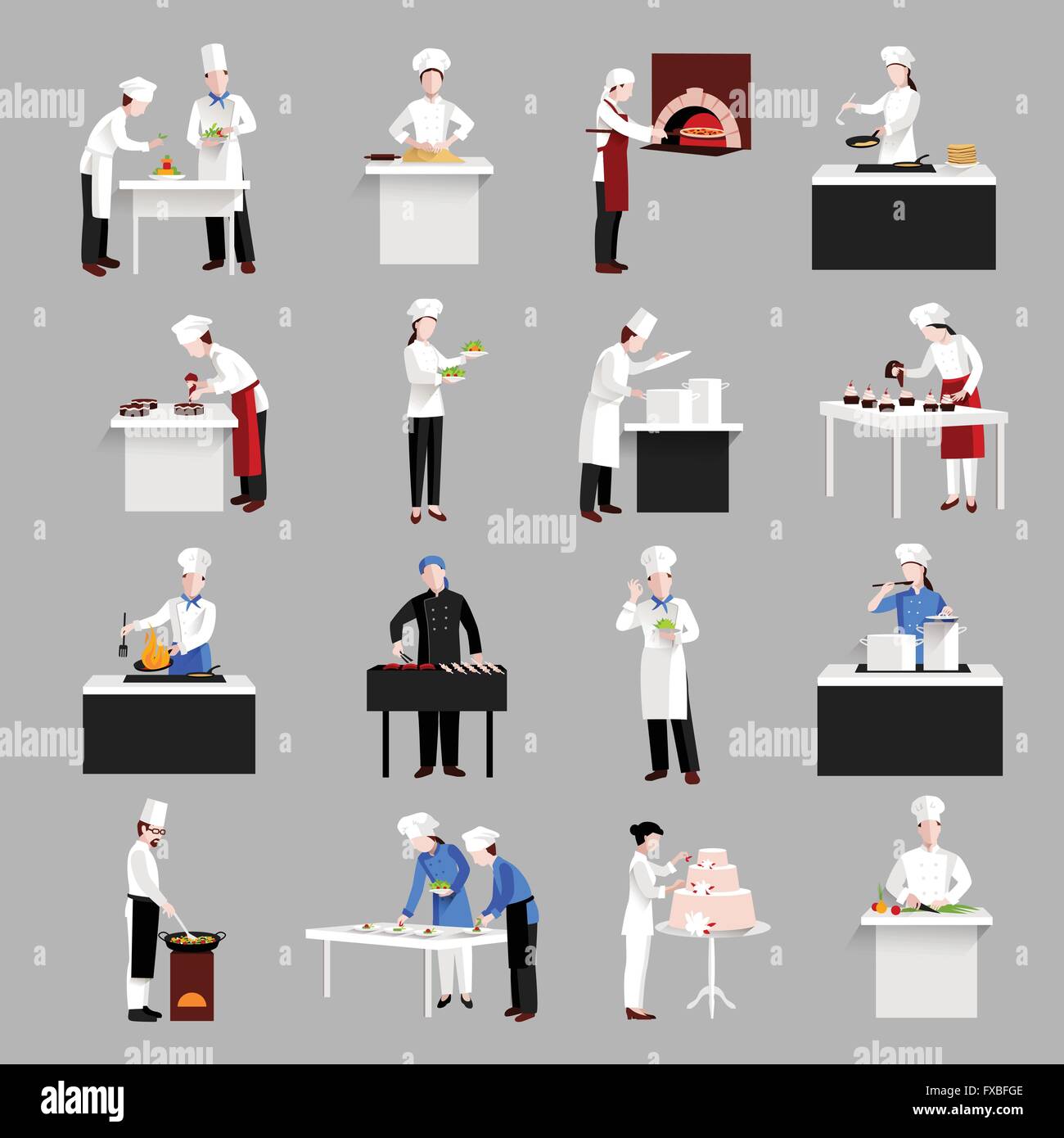Cooking Icons Set Stock Vector Image & Art - Alamy