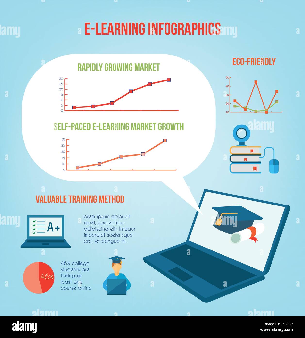 Learning infographics set charts hi-res stock photography and images ...