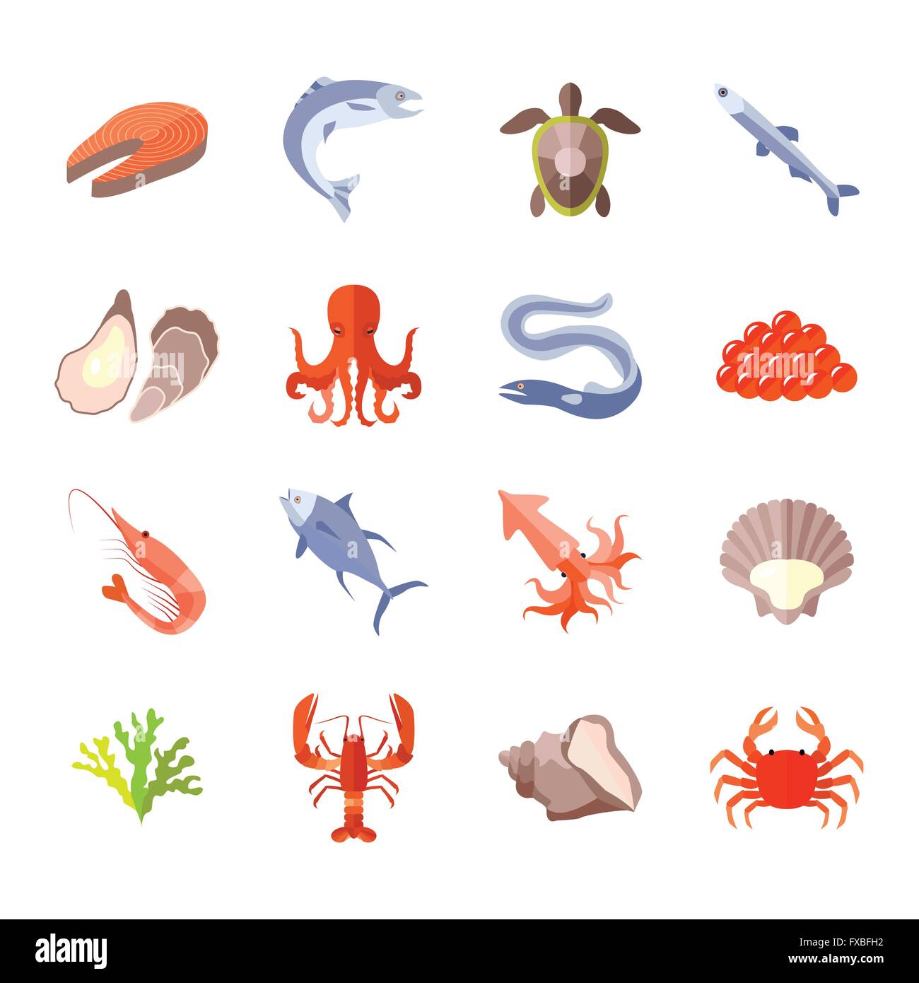 Grilled seafood octopus on Stock Vector Images - Alamy