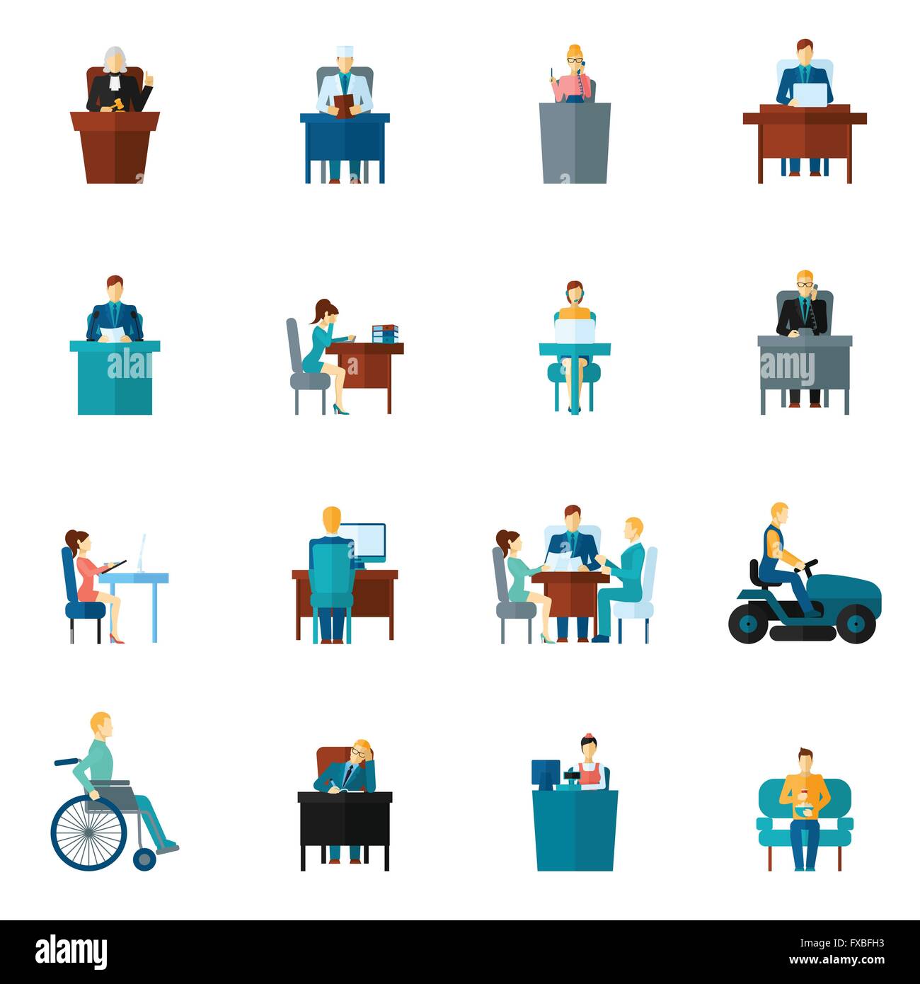 Sedentary Icons Flat Stock Vector Image & Art - Alamy