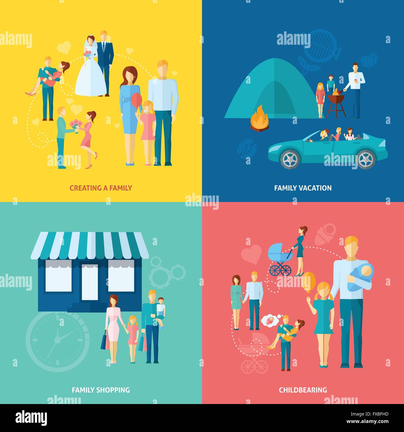 Family Concept Set Stock Vector Image & Art - Alamy