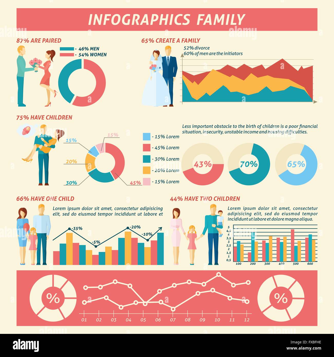 Family Infographics Set Stock Vector Image & Art - Alamy