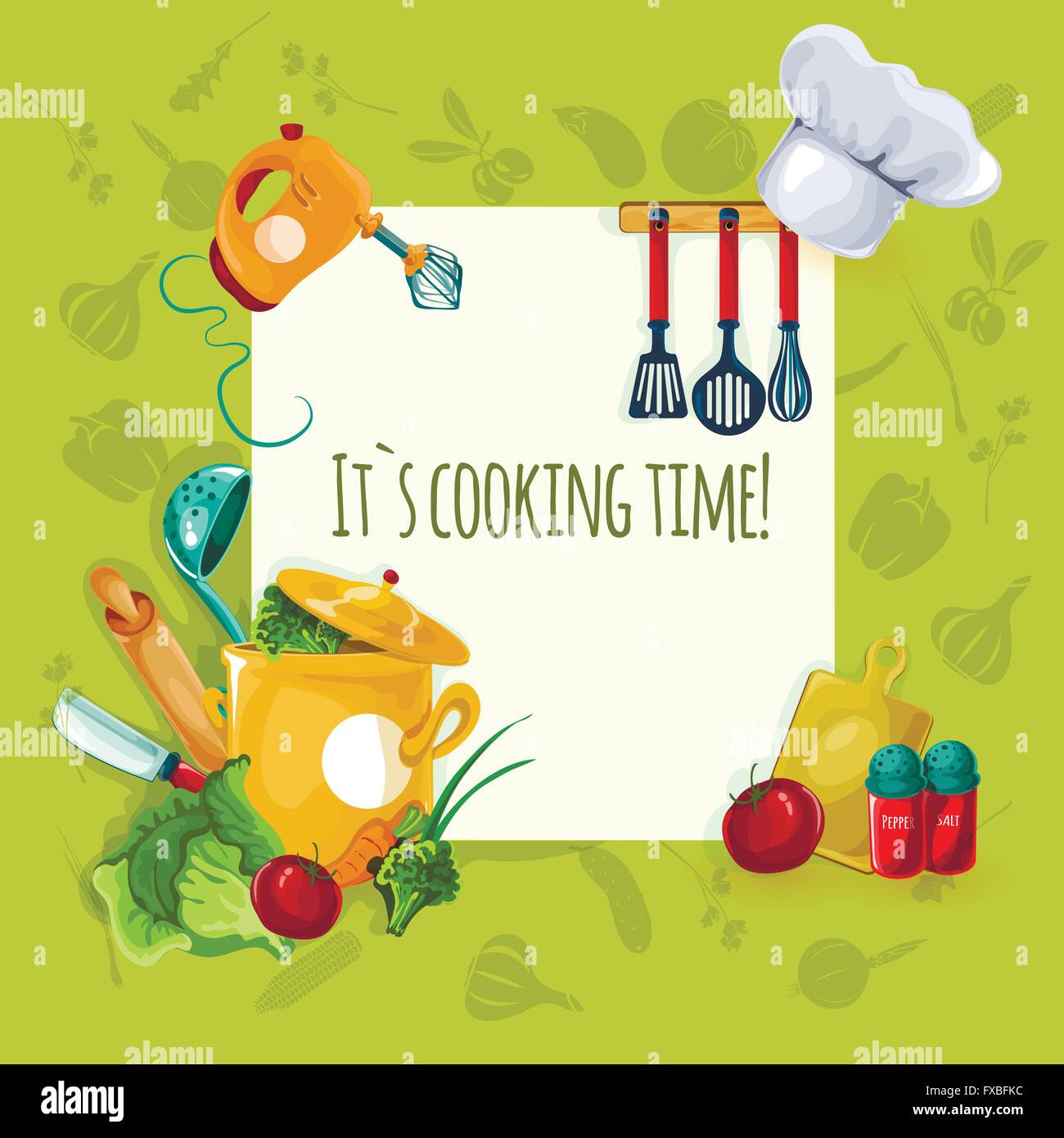 Cooking Utensil Background Stock Vector Image & Art - Alamy