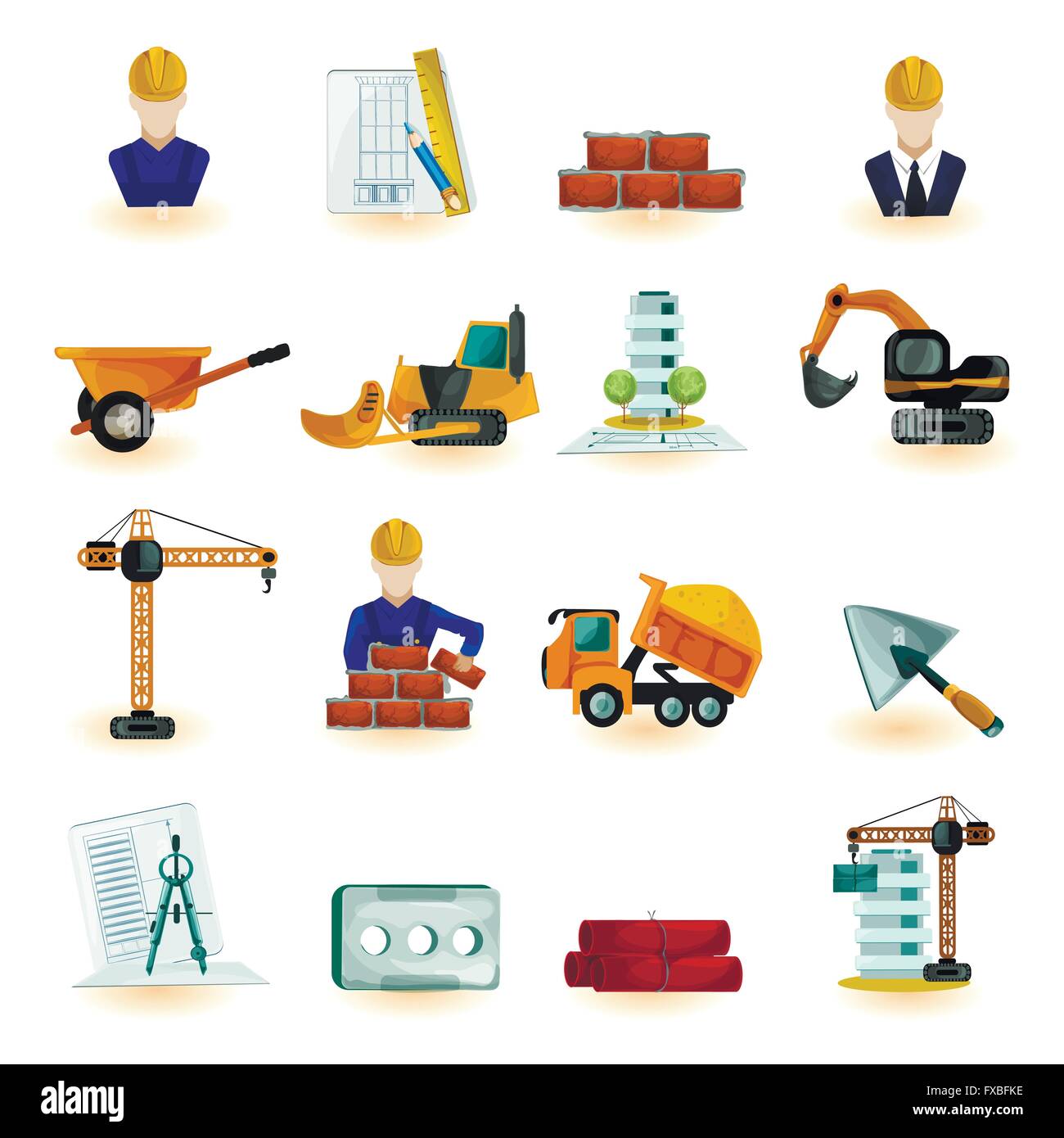 Architect Icons Set Stock Vector Image & Art - Alamy