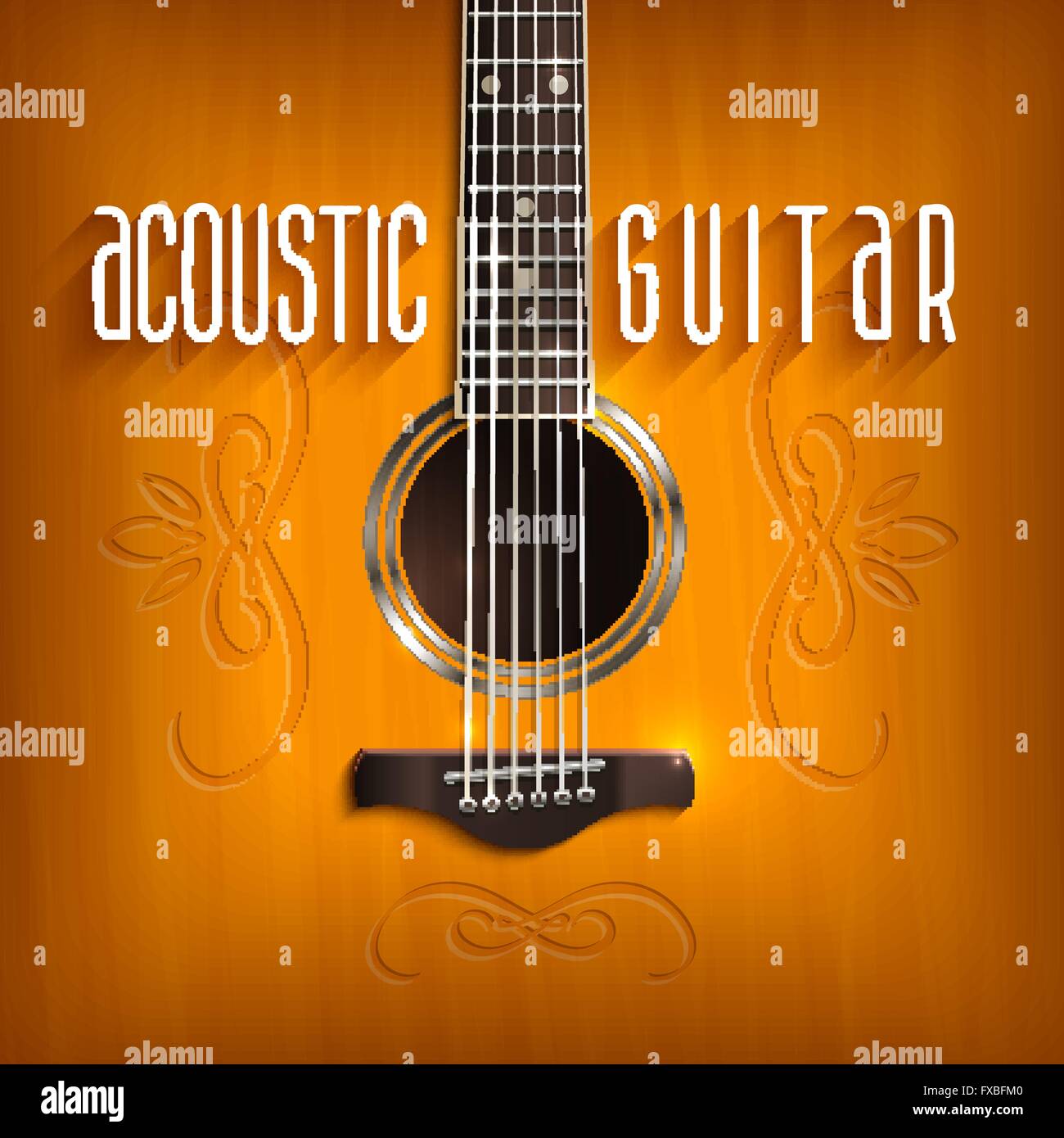 Acoustic Guitar Background Stock Vector Image & Art - Alamy