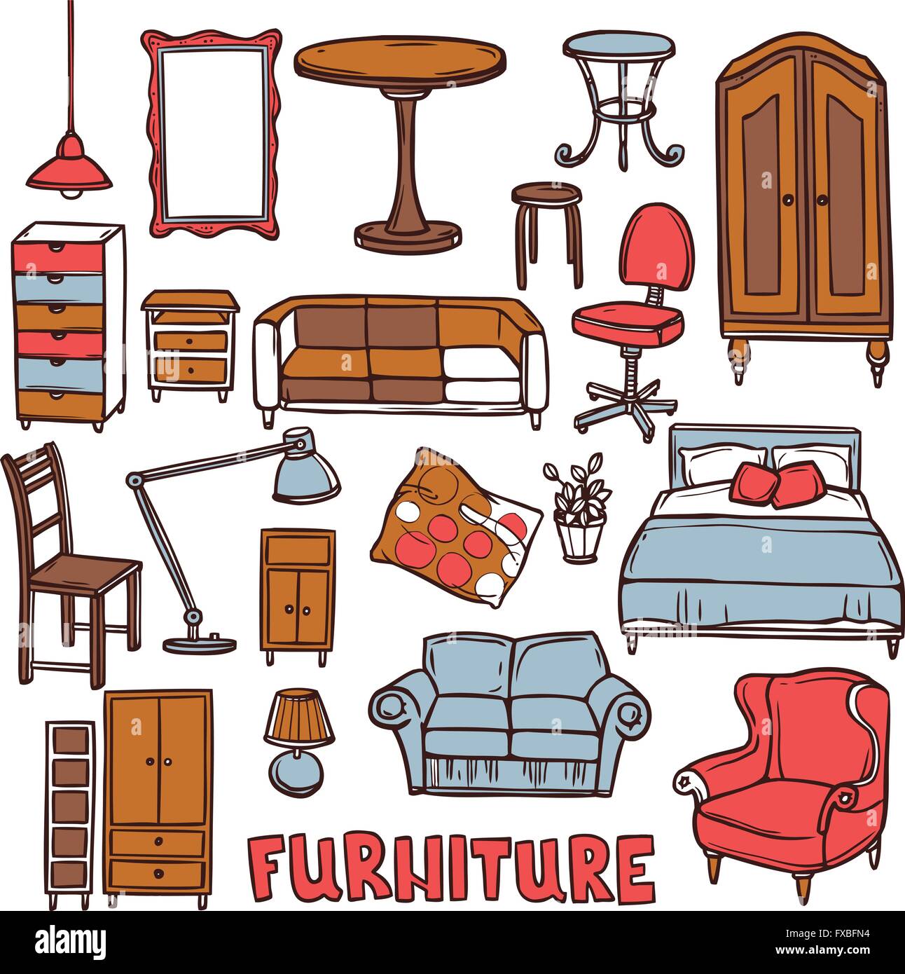 Vector sofa armchair home Stock Vector Images - Alamy