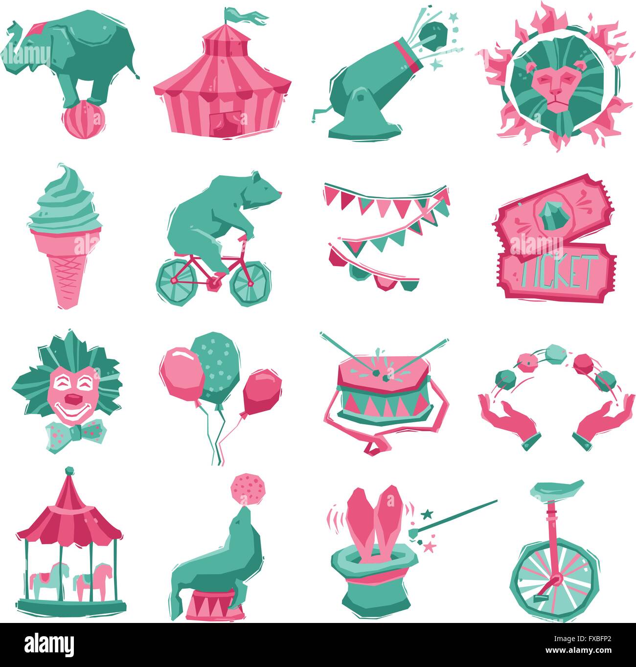 Circus Icon Set Stock Vector Image & Art - Alamy