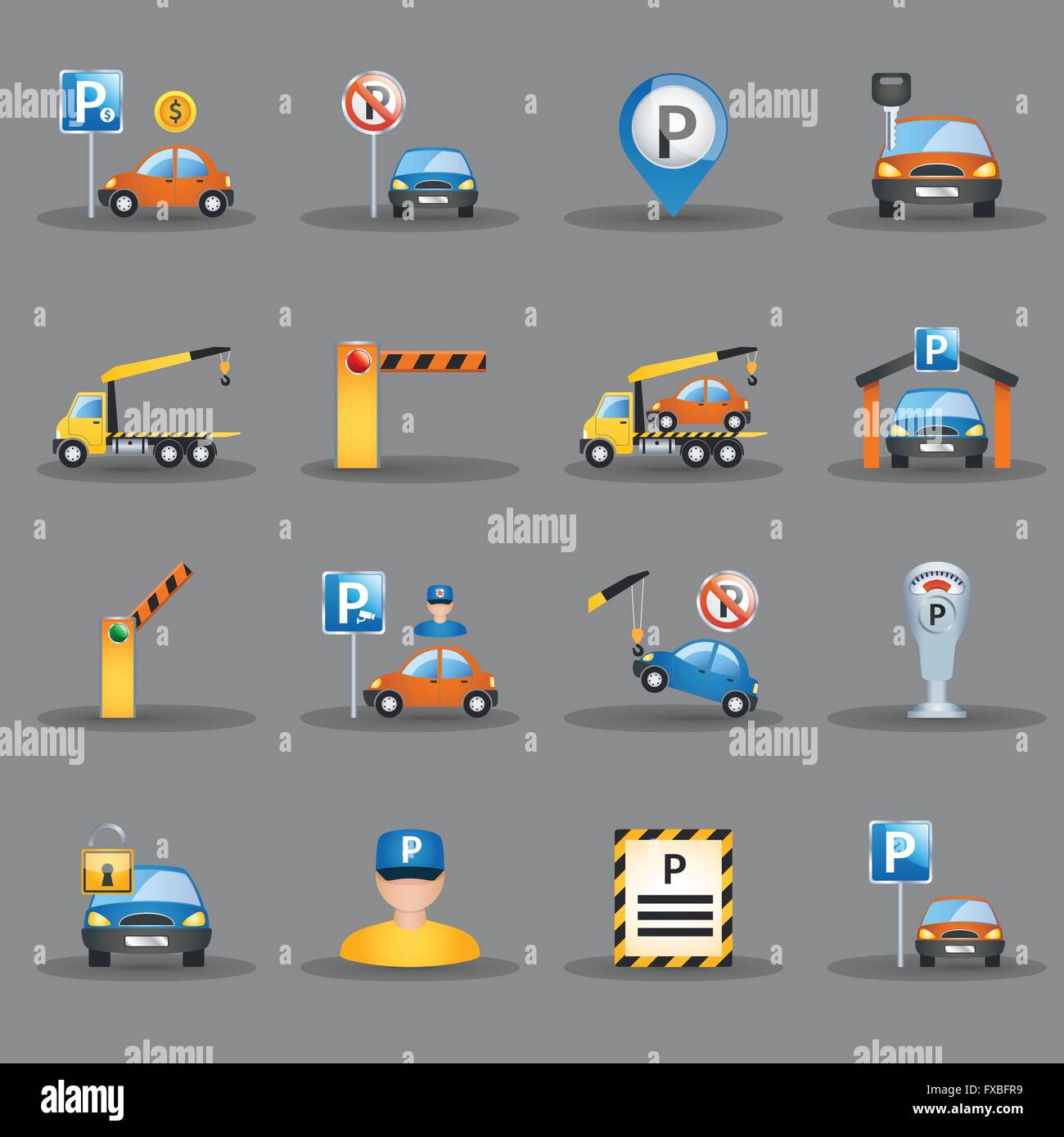 Employee parking lot Stock Vector Images - Alamy
