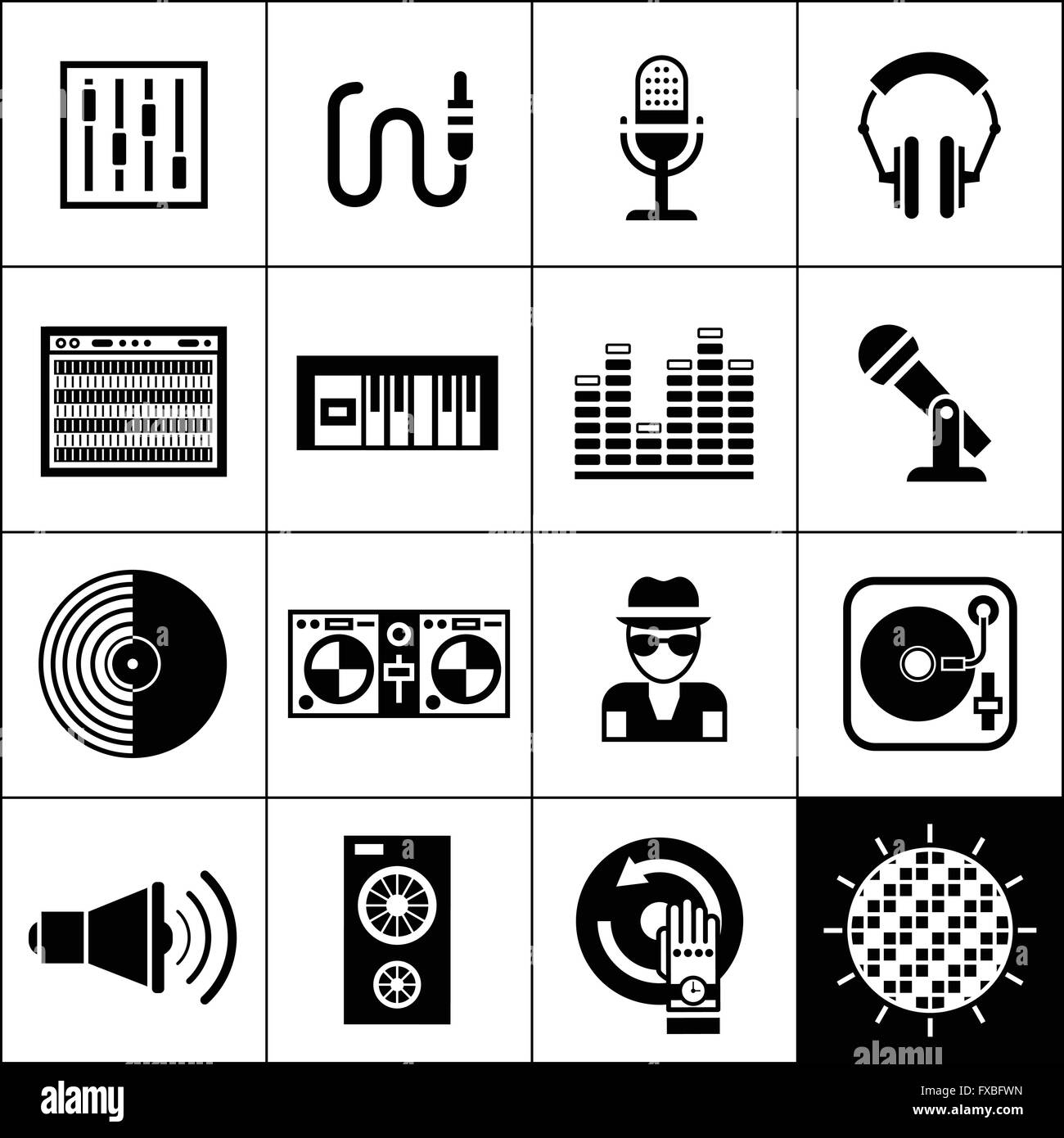 Festival headphones Black and White Stock Photos & Images - Alamy