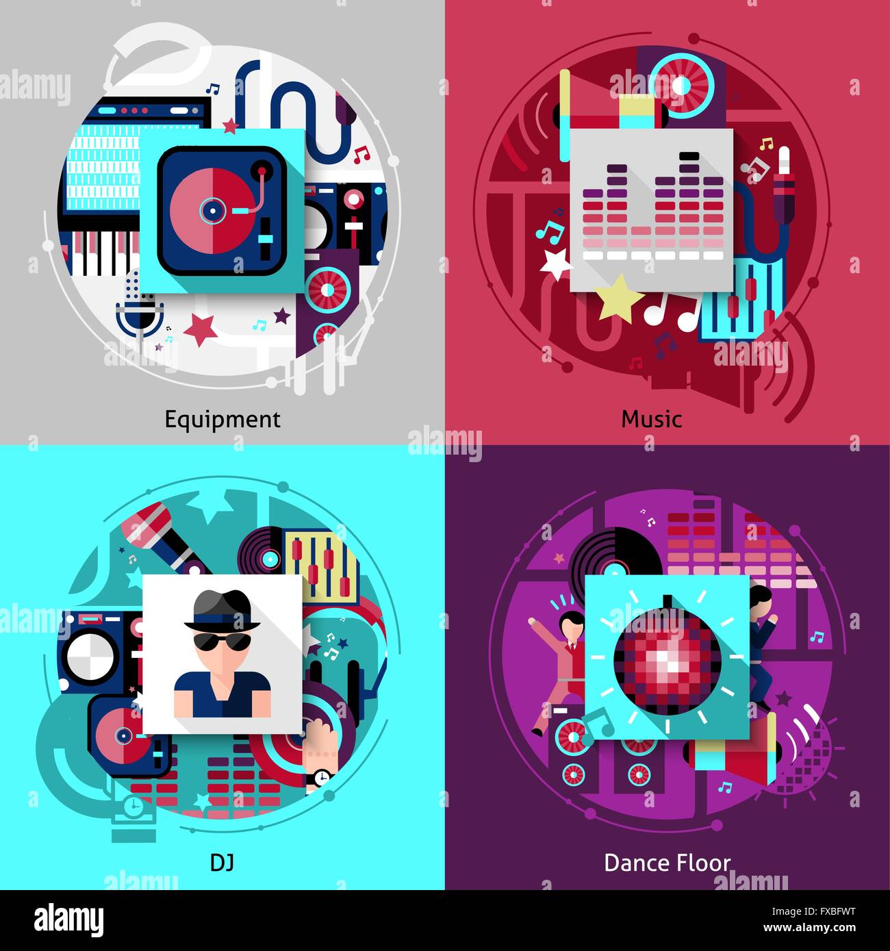 Vinyl cassette sound music Stock Vector Images - Alamy